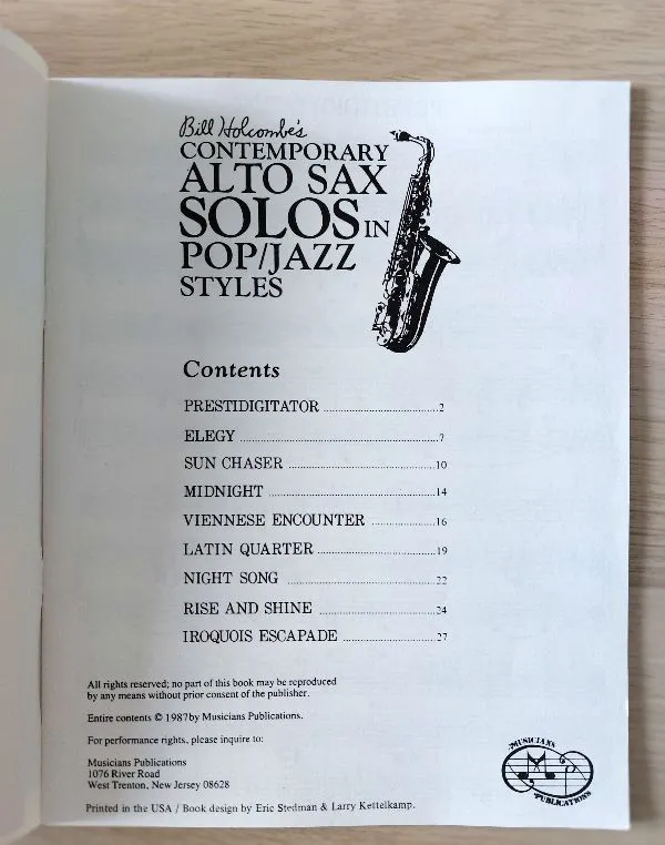 Contemporary Alto Sax Solos in Pop/Jazz Styles with Piano (Studio ...